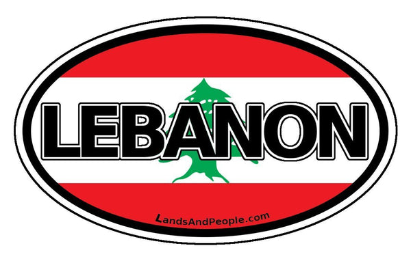 Lebanon Vinyl Sticker Oval for Cars, any Surface – Lands & People